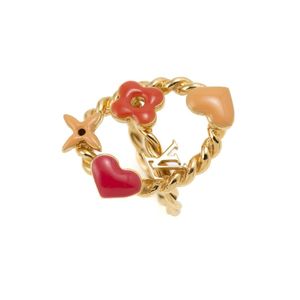 LV Orange Juice Sweet Ring with Gold Twist Frame, Enamelled - Rings ...