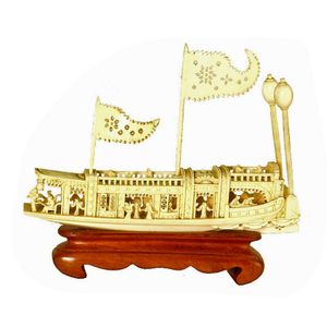 Carved Chinese ivory boats - price guide and values