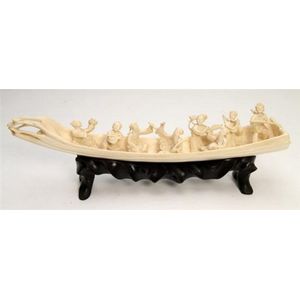 Carved Chinese ivory boats - price guide and values