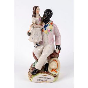 Staffordshire Uncle Tom & Eva Statue (1850s) - Staffordshire - Ceramics