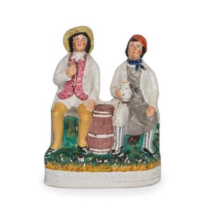 Staffordshire Pottery Statue: Tam O'Shanter & Souter Johnny ...
