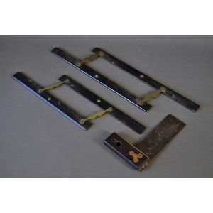 Ebony and Brass Parallel Rulers with Rosewood Square - Tools ...