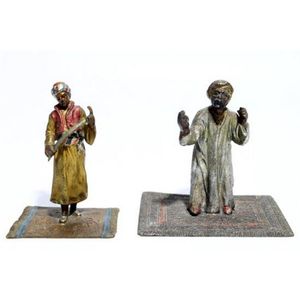 Austrian Cold Painted Bronze Pair: 10cm Height - Figures/Groups ...