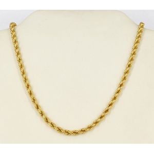 Gold rope twist design necklaces - price guide and values