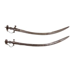 Indian Khanda Swords and Shield Display - Edged Weapons - Militaria ...
