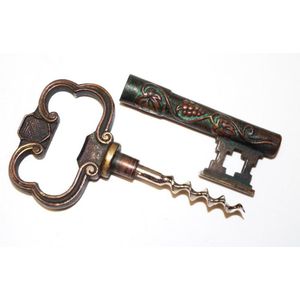 Bronze Grape Vine Corkscrew Key with Bottle Opener Handle - Alcohol ...