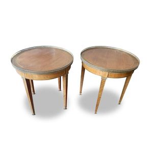 French Circular Top Gallery Tables with Gilt Metal Mounts - Tables ...