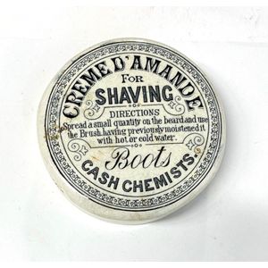 9cm Diameter Creme d'Amande Shaving Pot Lid for Boots Cash Chemist ...