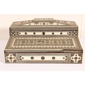 Anglo-Indian Sadeli Writing Compendium - Boxes - Writing, Sewing, etc ...