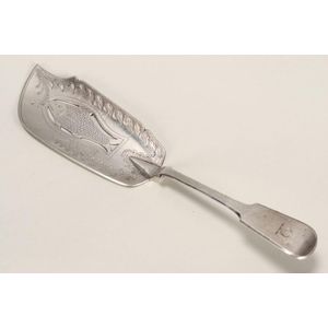 Scottish Victorian Silver Fish Server with Engraved Decoration ...
