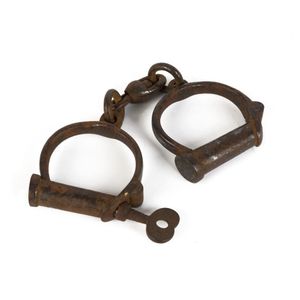 Convict handcuffs and manacles, Australian Colonial, Port Arthur ...