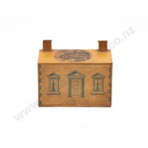 Victorian Mauchline Ware House Money Box - 8cm Height - Mauchline Ware ...
