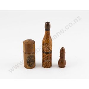 Victorian Olive Wood Container Set: 14.5cm, 8cm & 6cm High - Zother ...