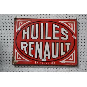 Vintage Renault Enamel Sign, 40x54cm - Signage - Advertising