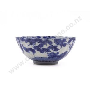 Japanese Blue & White Fruit Bowl: Trees & Foliage - Ceramics - Japanese ...