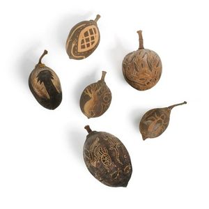 Australian Aboriginal artefacts: carved boab nuts - price guide and values
