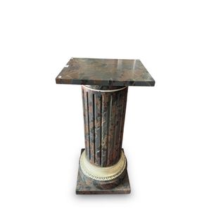Faux Marble Wood Column Pedestal with Rotating Square Top - Pedestals ...