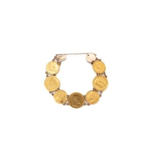 Gold Sovereign Bracelet with 3 Full and 4 Half Sovereigns - Bracelets ...