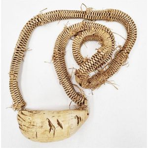 Fijian Tabua: Beached Whale Tooth Necklace on Flax Cord - S/E Asia ...