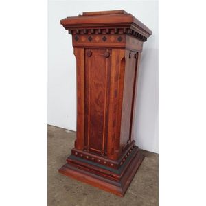 Exquisite Inlaid Wooden Pedestal: Elegant Decor for Any Space ...