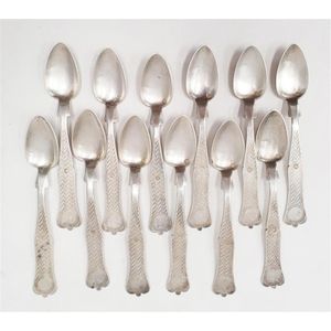 Turkish Silver Spoons with Circular Motif, Ottoman Turkey 1909-1924 ...