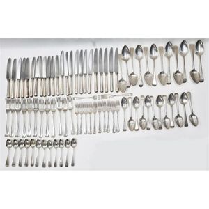 George III Silver Flatware Set, Old English Pattern, London 1809 ...