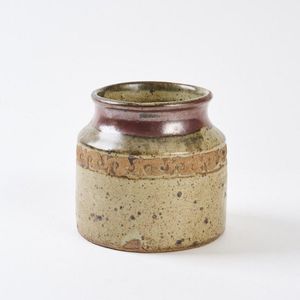 Barry Brickell Vessel: Speckled Glaze with Tenmoku Rim - New Zealand ...
