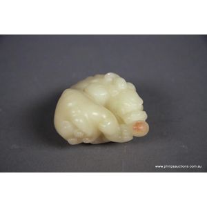 Creamy Jade Fo Dog with Ball - Jade - Oriental