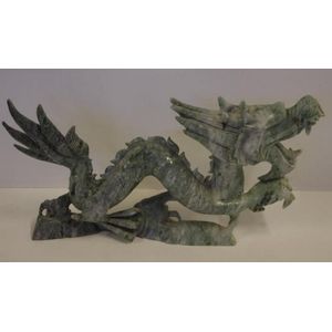 Carved Jade Dragon Figure - 35.5cm - Jade - Oriental
