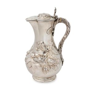 Antique Sterling Silver Water Jug with Foliate Decoration - Jugs ...
