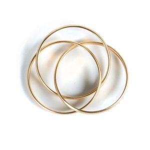 14ct Yellow Gold Russian Wedder with Interlocking Bands - Size W ...