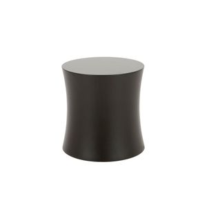 Soo Chan Soori Side Table: Black Lacquer with Metal Base - European ...