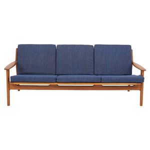 Blue Fabric Scandinavian Sofa by Gemla Fabrikers, c. 1960s ...
