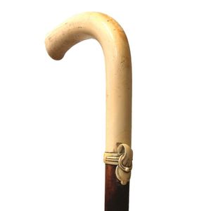Ivory-handled Malacca Cane Walking Stick - Walking Sticks - Costume ...