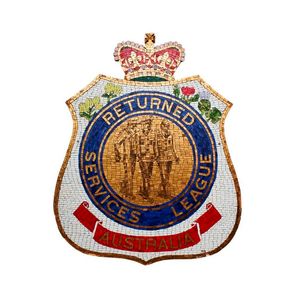 RSL Mosaic Shield Badge (1950) - Badges - Numismatics, Stamps & Scrip