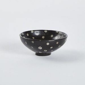 Chinese Black Glazed White-Spotted Tea Bowl from Lin Family Collection ...