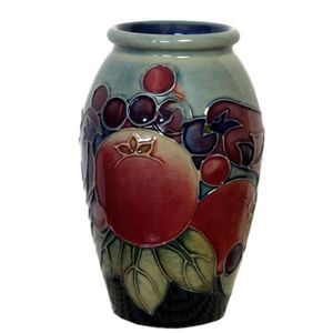 Finch Pattern Moorcroft Vase by Sally Tuffin, 11 cm High - Moorcroft ...