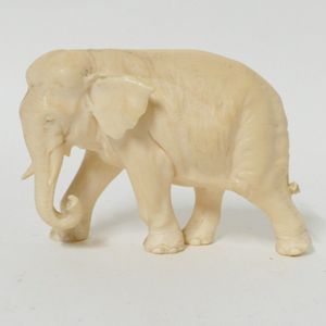 Exquisite Ivory Elephant from Flower Family Collection - Ivory - Oriental