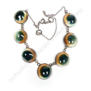 Handmade Silver Cat's Eye Chain Necklace - Necklace/Chain - Jewellery