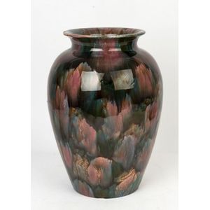 Regal Mashman Pottery Mantle Vase with Mottled Sponge Glaze - Mashman ...