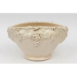 Deerbon Cream Glazed Pottery Vase with Grape Appliques - Deerbon, Una ...