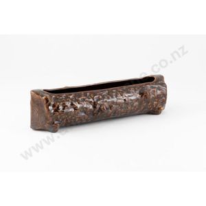 Temuka Potteries Brown Gloss Glaze Log Trough Vase, 30cm - Temuka ...