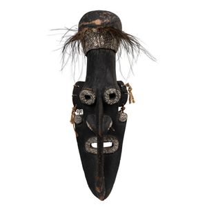 Sepik River Region ceremonial shell inlaid mask from Papua Guinea - New ...