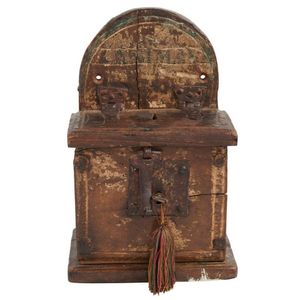 17th Century Oak Alms Box with Original Paint and Inscription ...