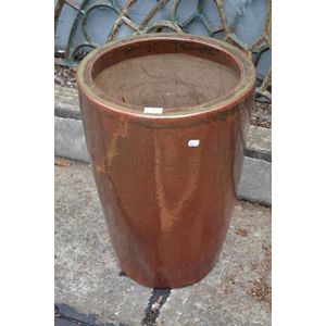 Bronze Glazed Ceramic Garden Pot - 59cm x 43cm - Decorative - Urns ...