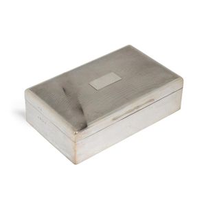 English Sterling Silver Cigar Box with Cedar Lining, Birmingham 20th ...