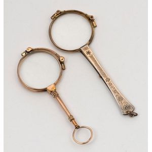 Antique French Rolled Gold Lorgnettes, 19th Century, 12cm Long ...