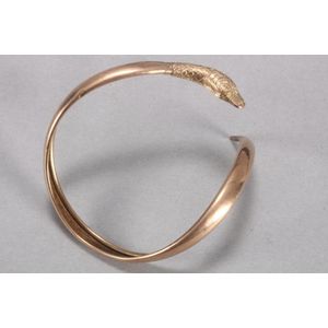 Edwardian 9ct Gold Snake Bangle, Chester 1907, 5.6gm, Repair ...
