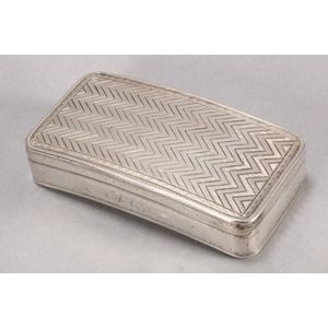 French Silver Snuff Box, Late 18th Century, Zig-Zag Design - Snuff ...