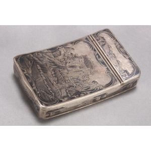19th Century Russian Silver Niello Snuff Box with Hallmarks - Snuff ...